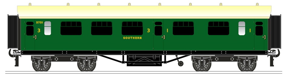 Darstaed SR Bulleid Coaches